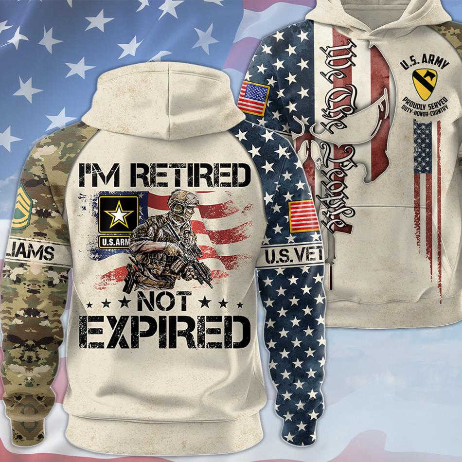 I'm Retired Not Expired Custom Skull We The People All Over Print Shir ...